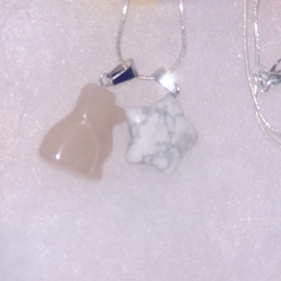 Hand Crafted | Jewelry | Boho Hippie Rose Quartz Crystal Dog Howlite ...